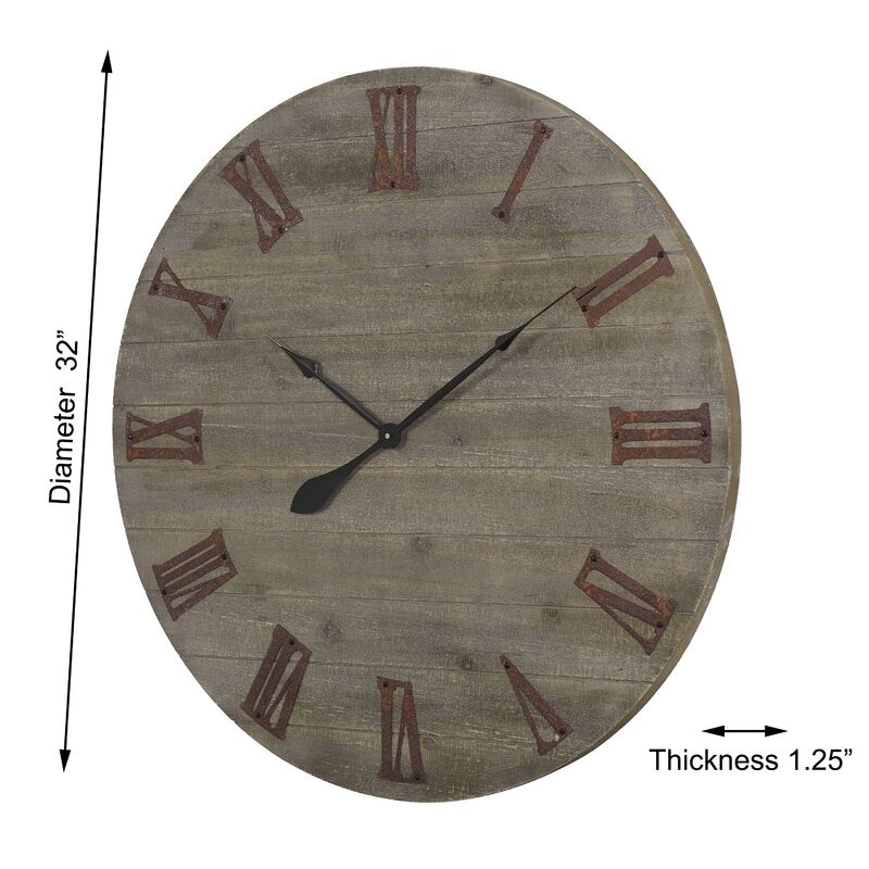 Oversized Earlston 32" Wall Clock, HAWOO Modern Wall Decor – Hawoohome