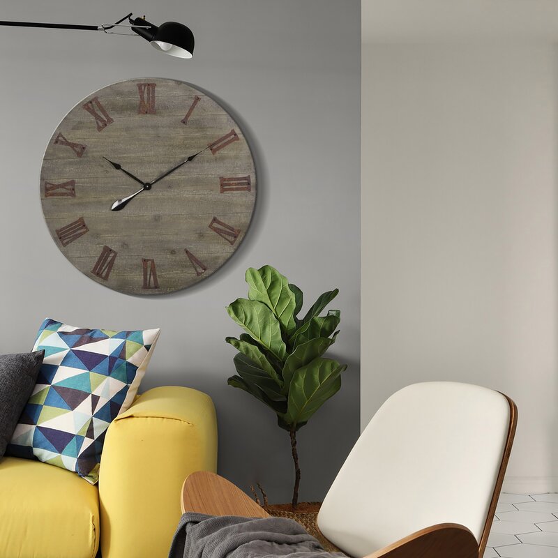 Oversized Earlston 32" Wall Clock, HAWOO Modern Wall Decor – Hawoohome